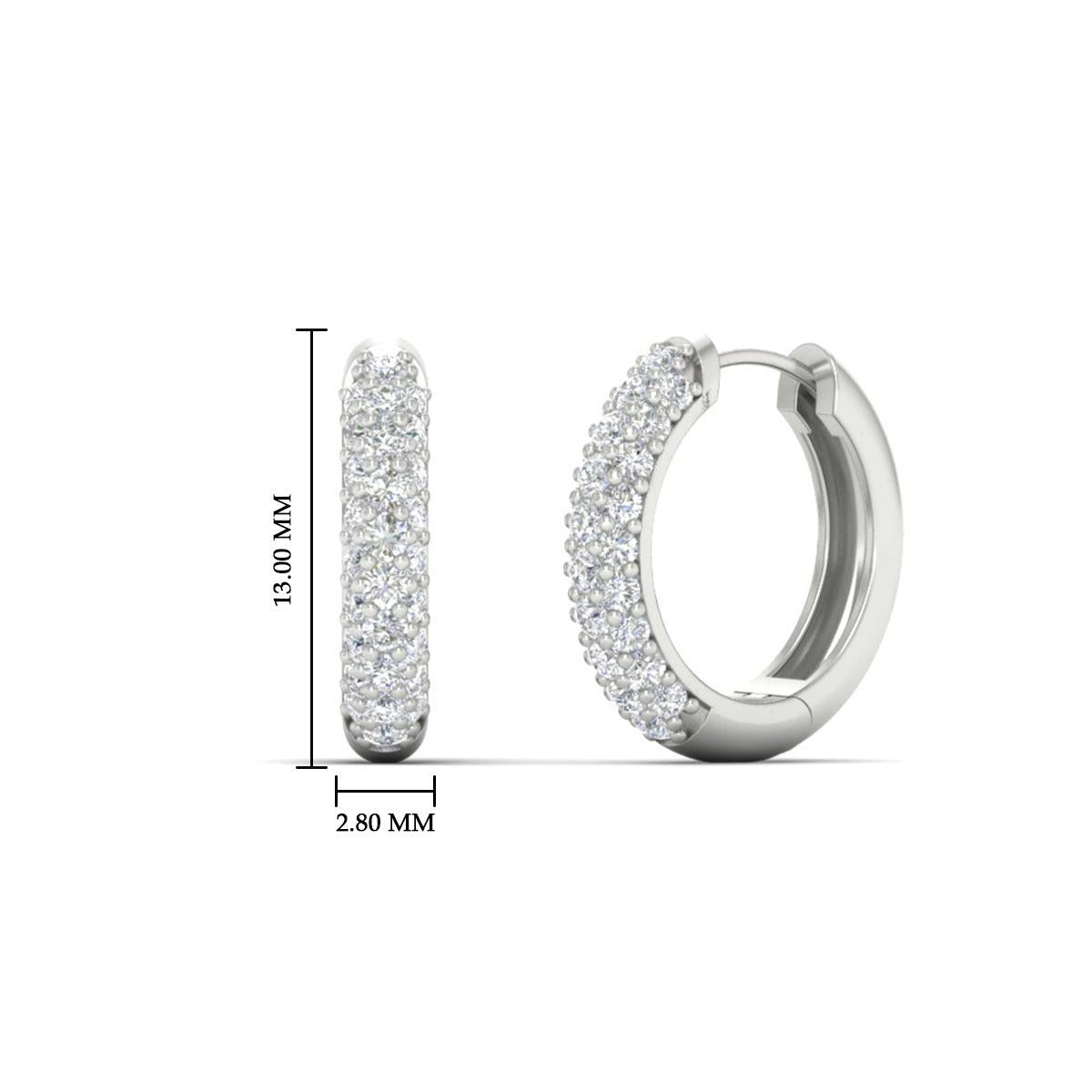 Pave Diamond Hoops Earrings – Fascinating Diamonds