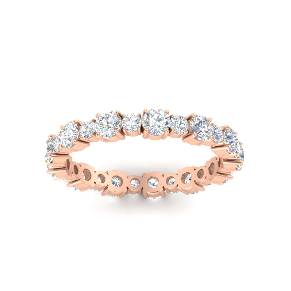 Shop 1 Carat Round Graduated Diamond Eternity Band Online – Fascinating ...