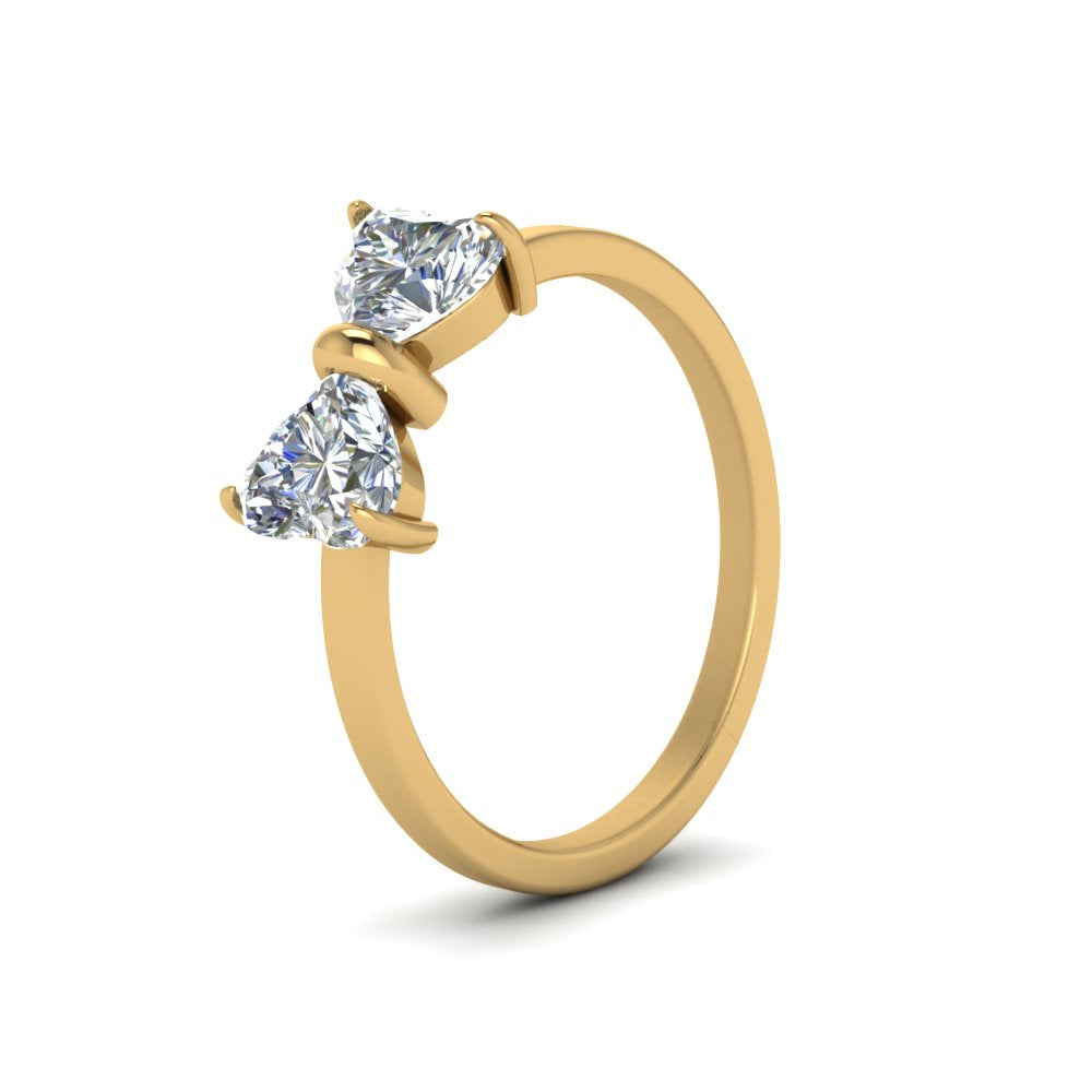 2 Carat Heart Diamond 2 Stone Ring – Fascinating Diamonds