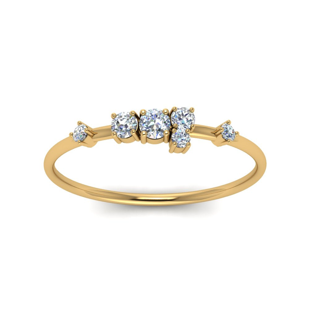 Asymmetric Diamond Promise Ring – Fascinating Diamonds