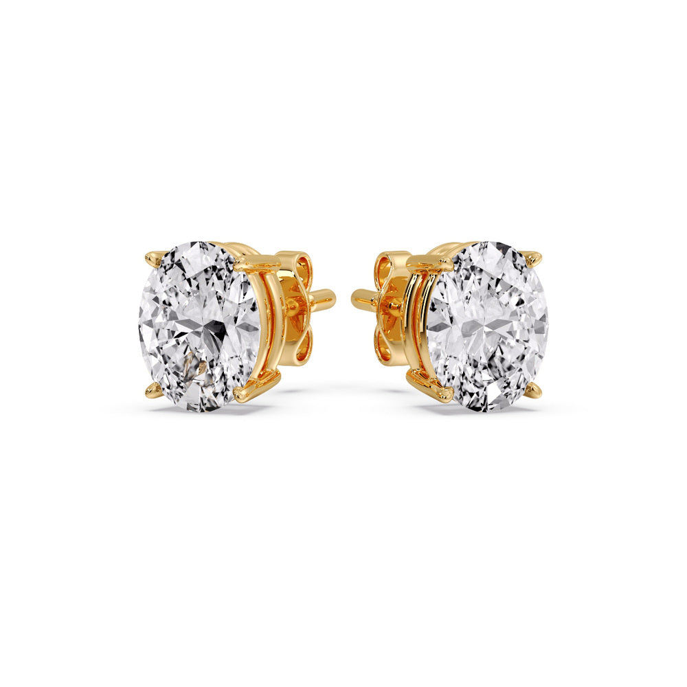 Stud Earring Basket Oval Shaped – Fascinating Diamonds