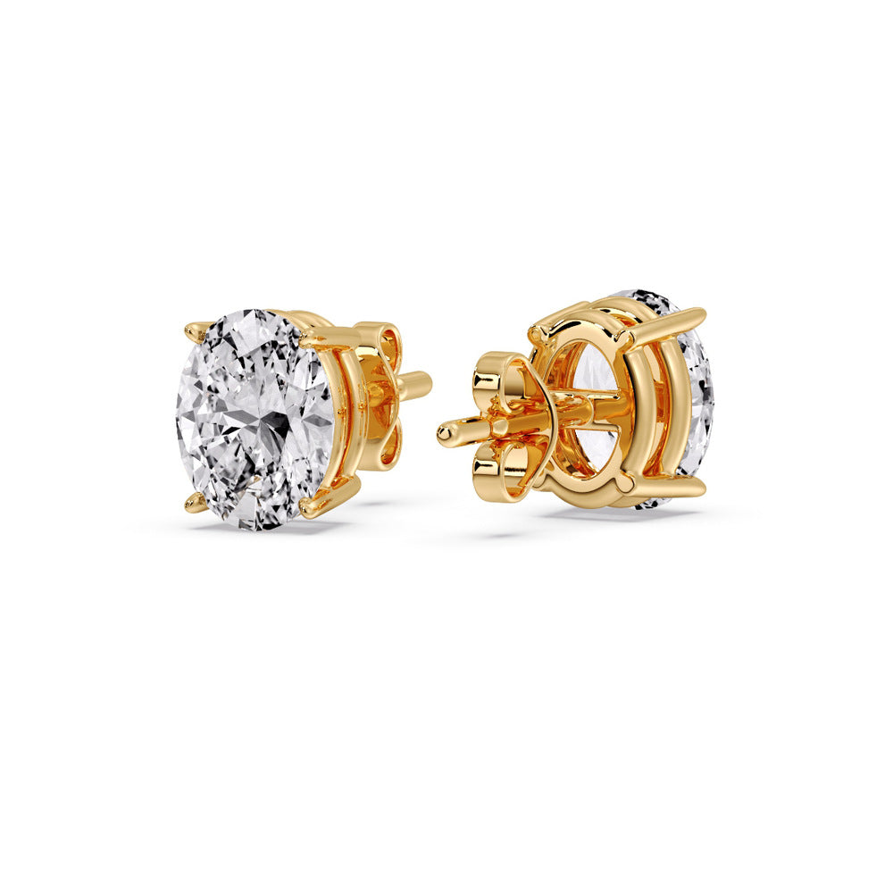 Stud Earring Basket Oval Shaped – Fascinating Diamonds