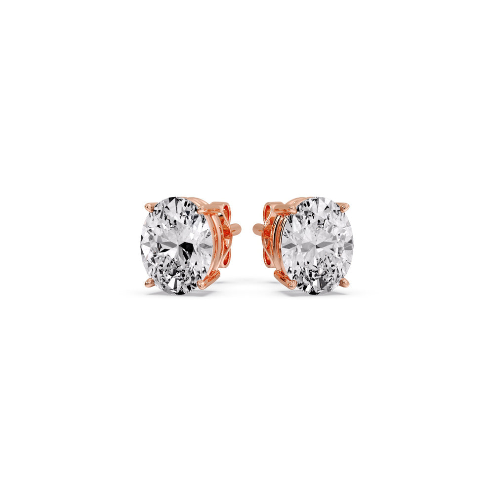 Stud Earring Basket Oval Shaped – Fascinating Diamonds