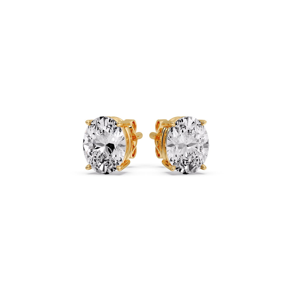 Stud Earring Basket Oval Shaped – Fascinating Diamonds