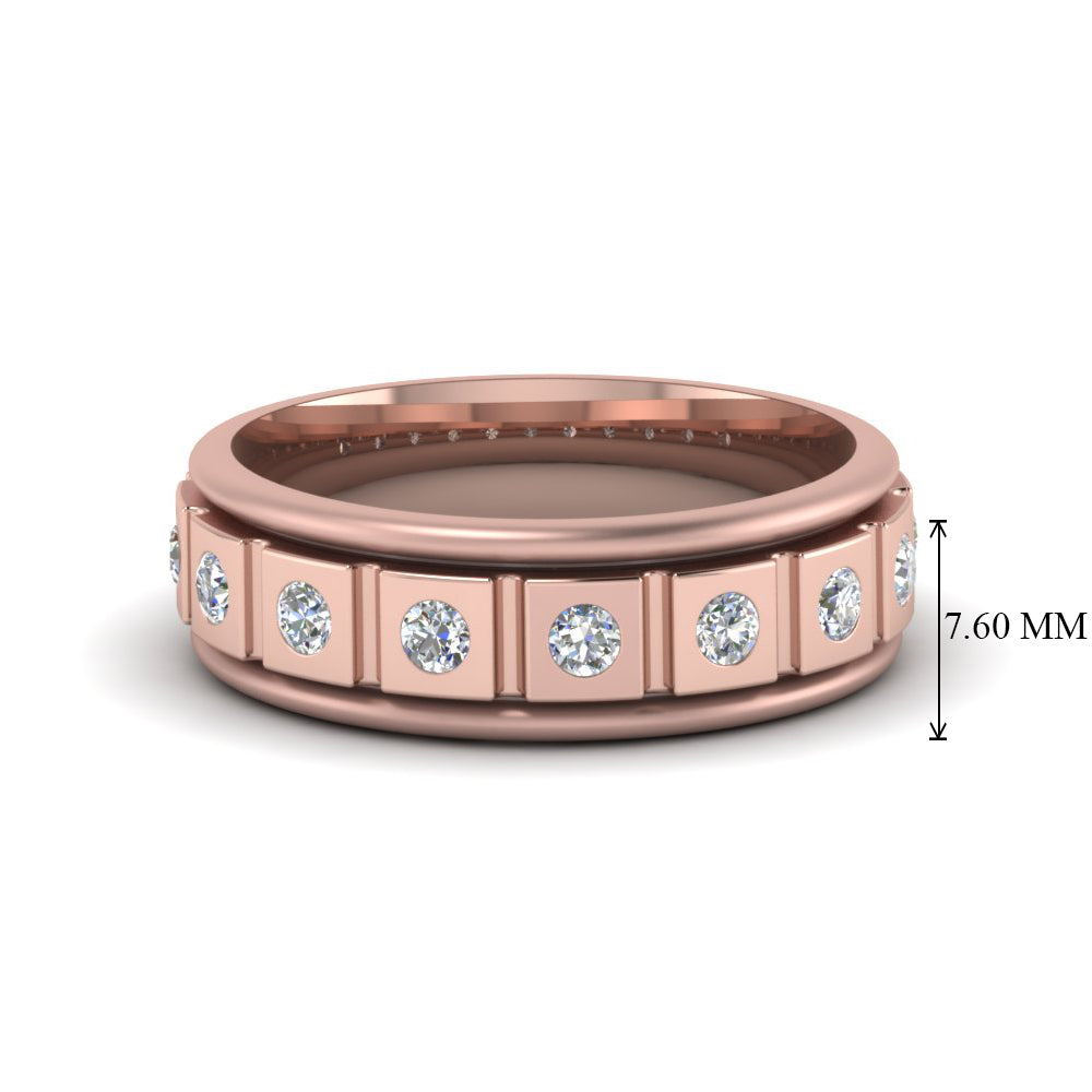 Mens Block Design Engagement Ring – Fascinating Diamonds