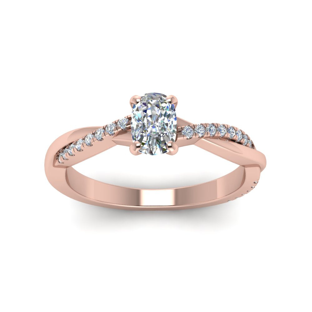 Cushion Cut Lab Grown Infinity Engagement Ring – Fascinating Diamonds