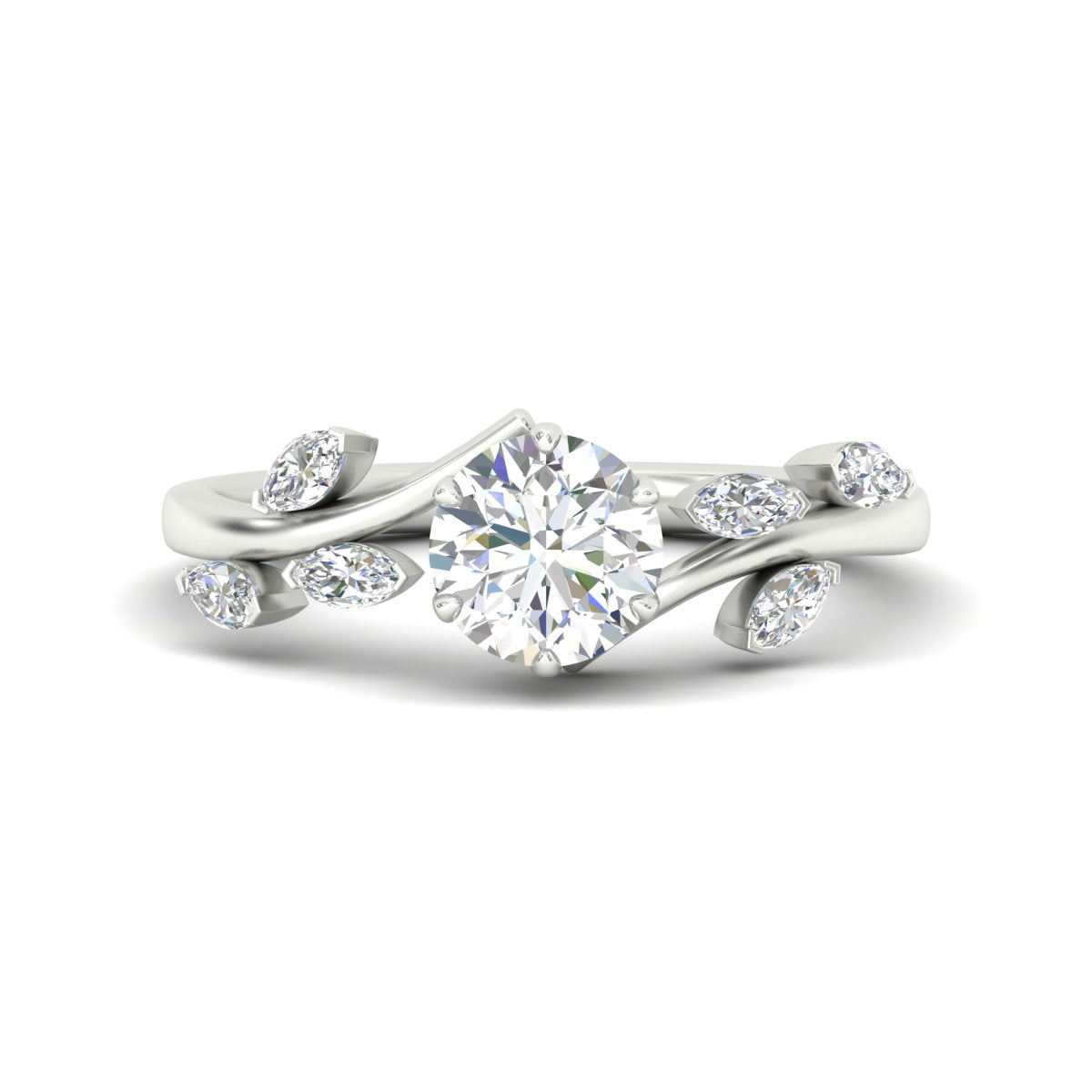 Delicate Vine Engagement Ring – Fascinating Diamonds
