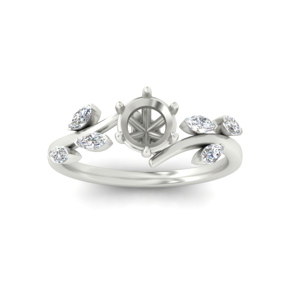 Delicate Vine Semi Mount Engagement Ring – Fascinating Diamonds
