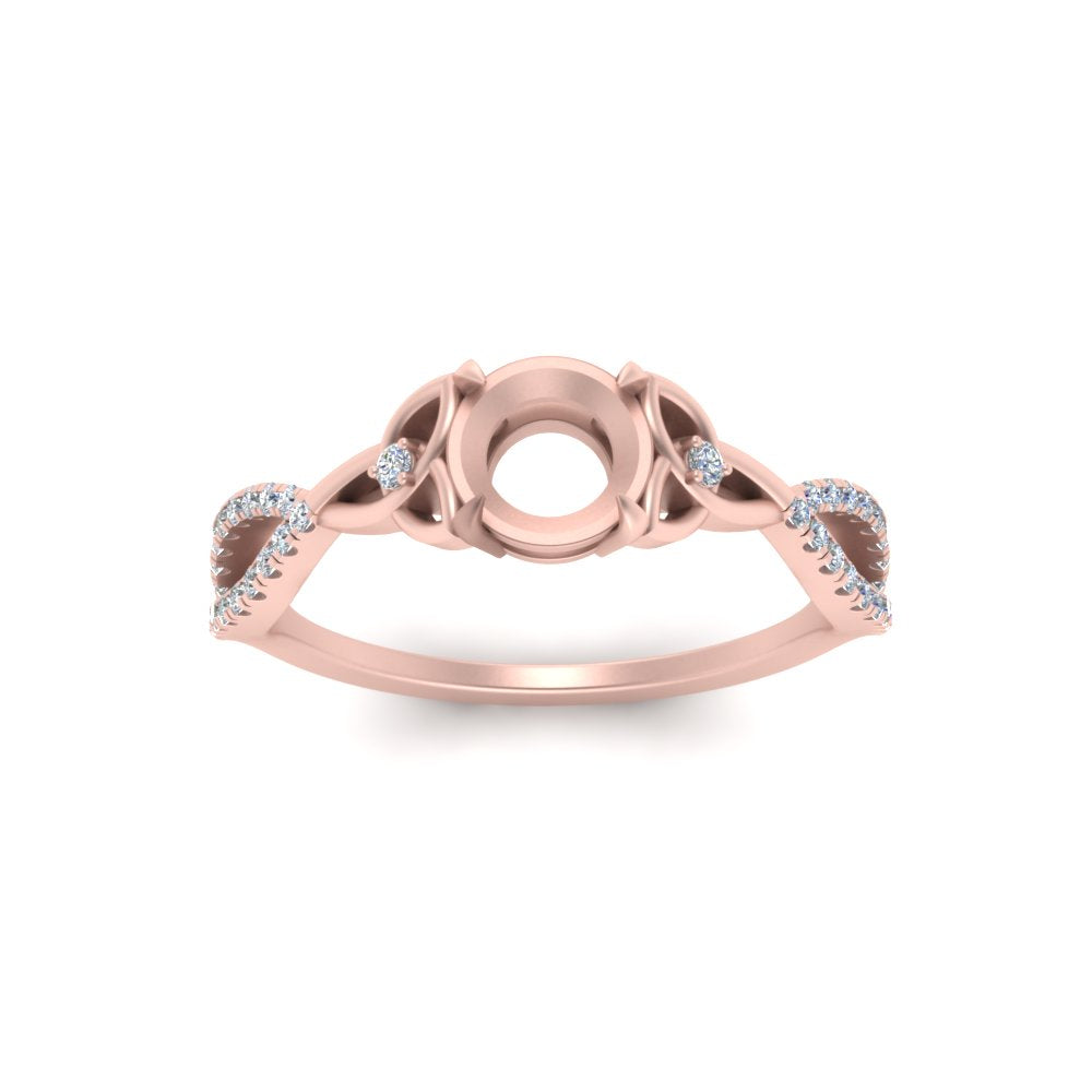 Semi Mount Entwined Celtic Love Knot Engagement Ring – Fascinating Diamonds