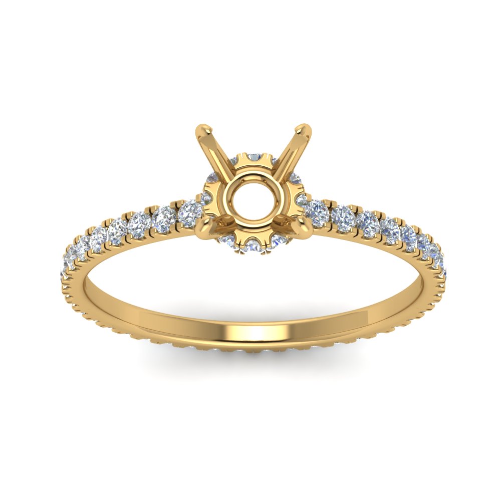 Eternity Hidden Halo Semi Mount Ring – Fascinating Diamonds