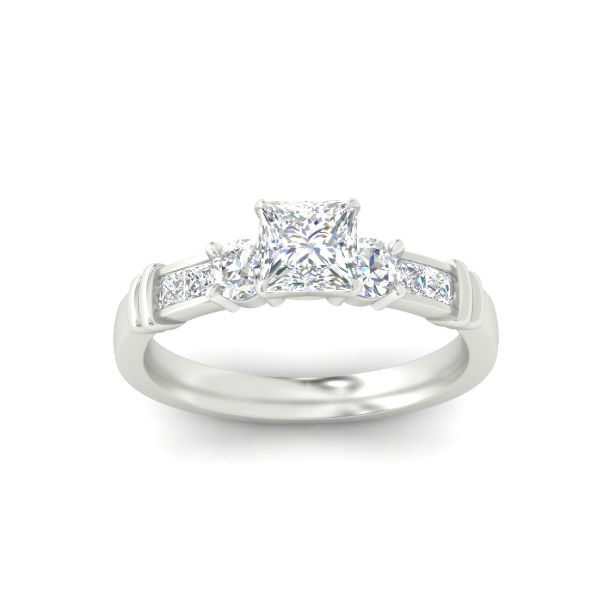 Princess Cut Channel Bar Set Diamond Ring – Fascinating Diamonds