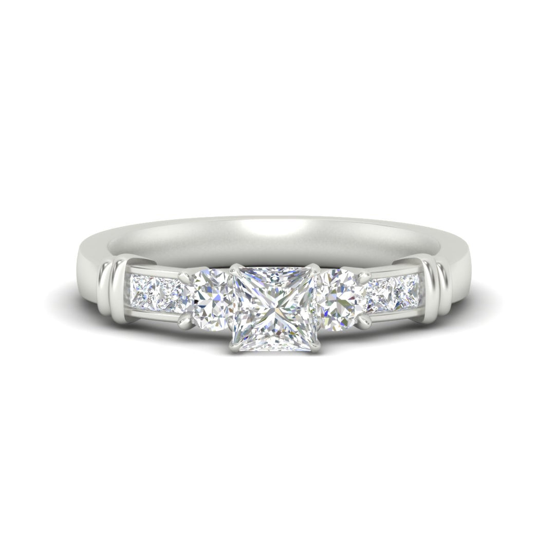 Princess Cut Channel Bar Set Diamond Ring – Fascinating Diamonds