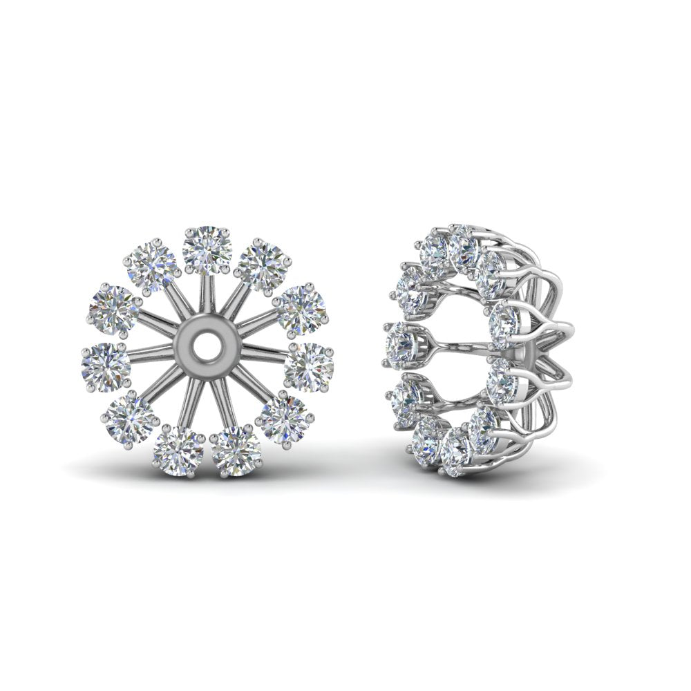 Shop Floral Earring Jackets For Studs Online – Fascinating Diamonds