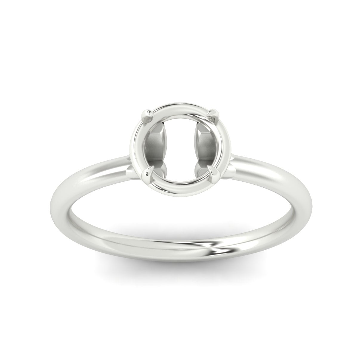 Flush Collet Semi Mount Solitaire Engagement Ring – Fascinating Diamonds