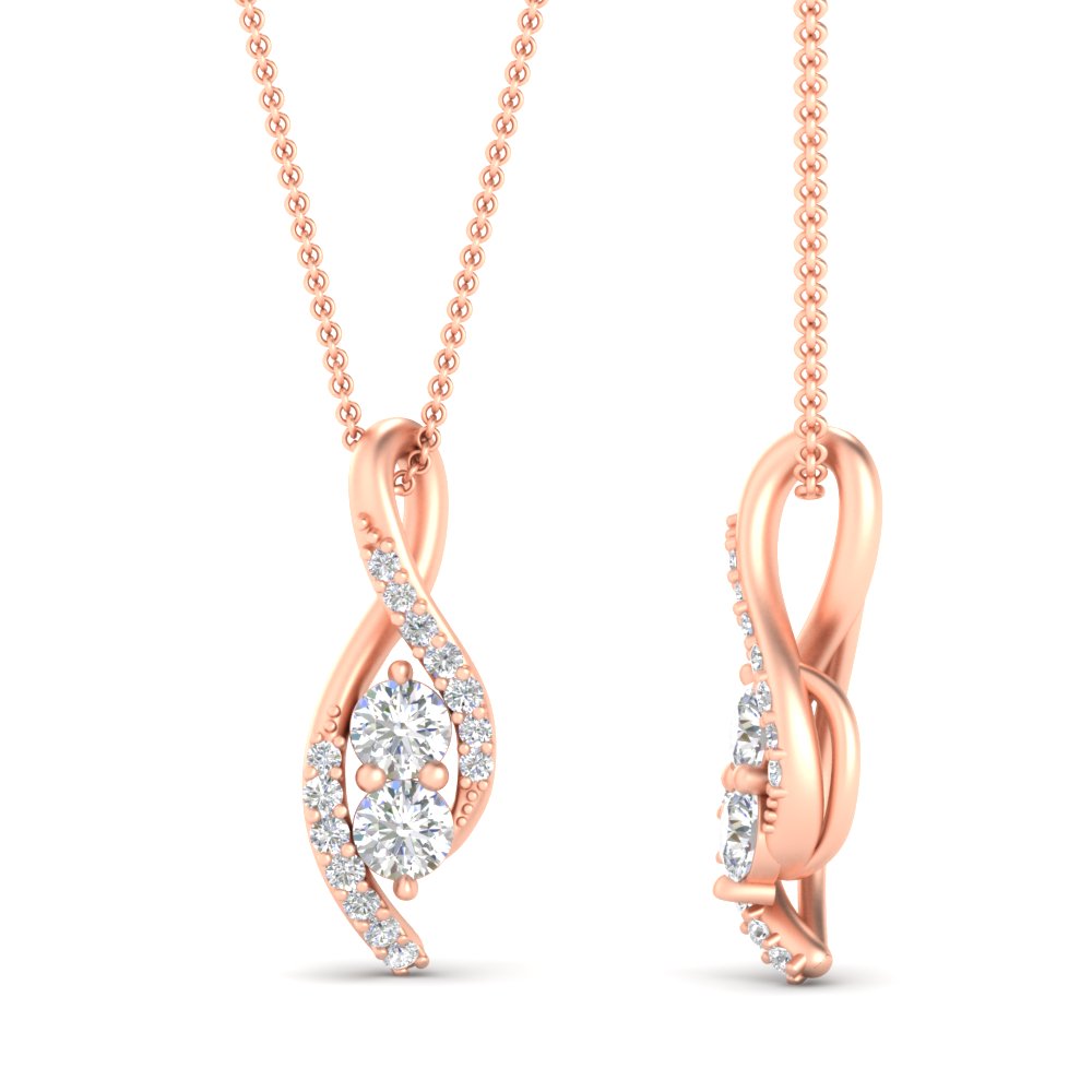 Forever Us Two Stone Infinity Pendant – Fascinating Diamonds