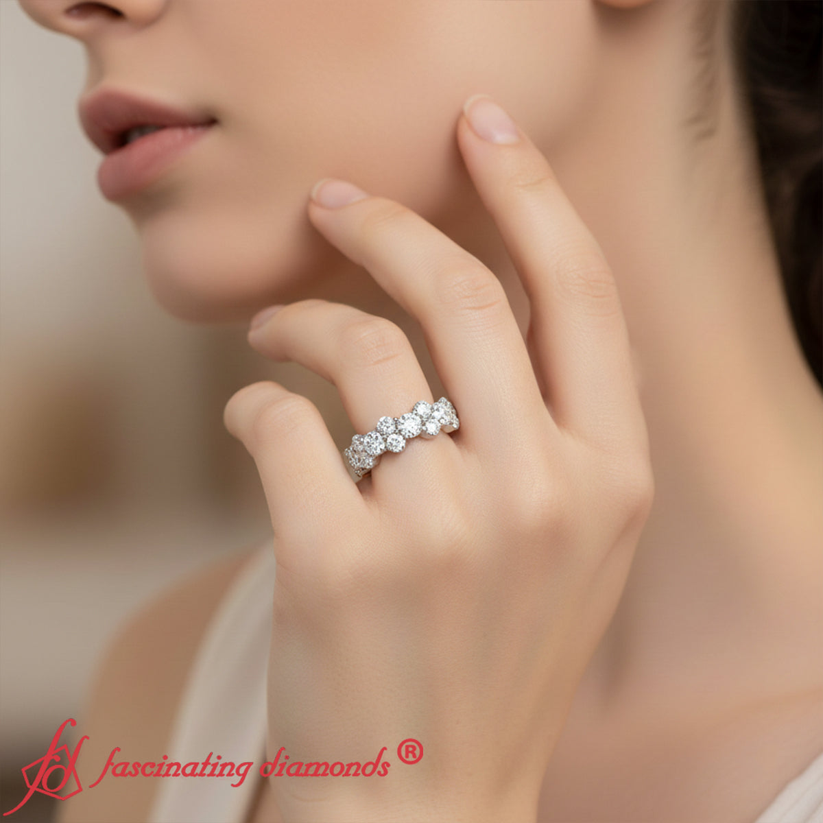 Beautiful Garland Eternity Ring – Fascinating Diamonds