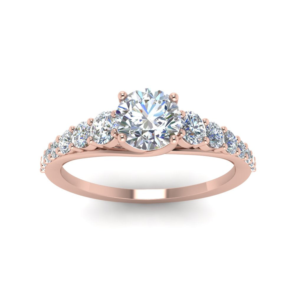 Graduated Lucida Diamond Engagement Ring – Fascinating Diamonds