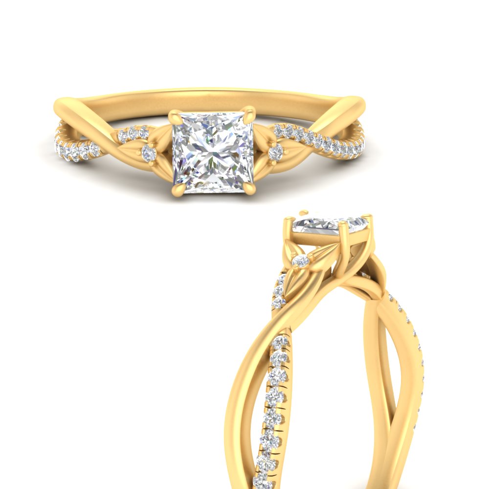 Princess Cut Infinity Daisy Floral Diamond Ring – Fascinating Diamonds