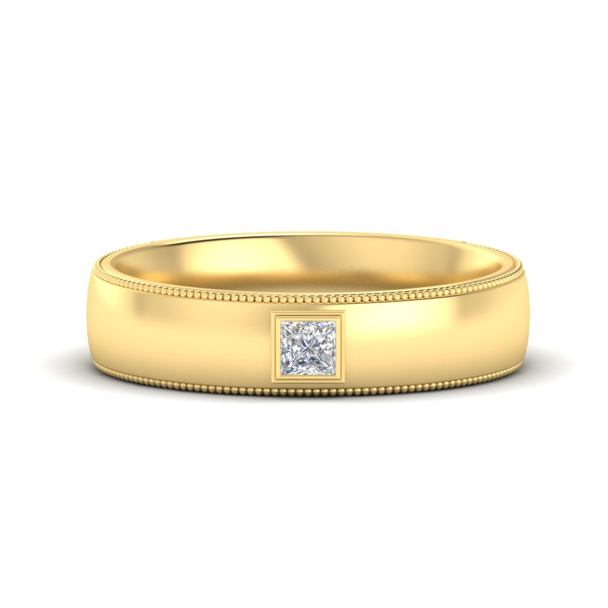 Princess Cut Mens Comfort Fit Promise Ring – Fascinating Diamonds