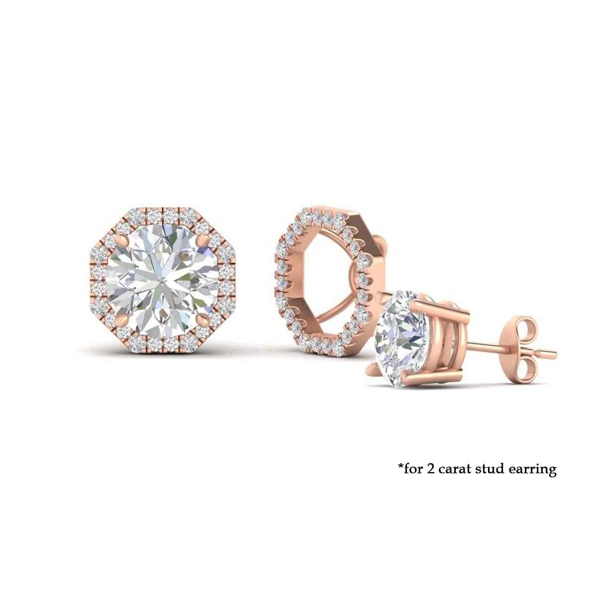 Octagon Shape Diamond Ear Jackets – Fascinating Diamonds