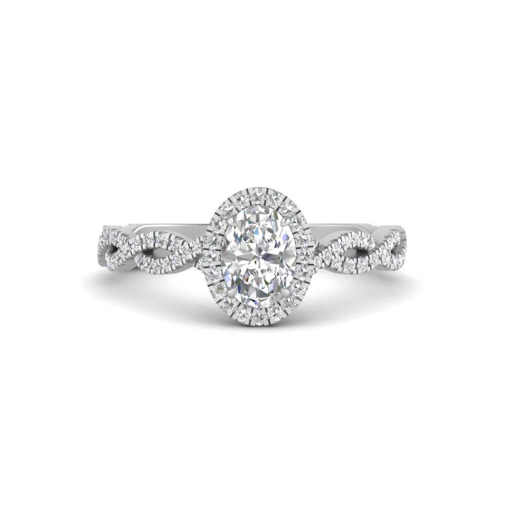 Oval Halo Infinity Vine Engagement Ring – Fascinating Diamonds