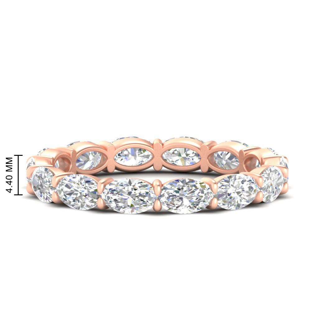 Oval Shape 5 Carat Sideways Diamond Band – Fascinating Diamonds