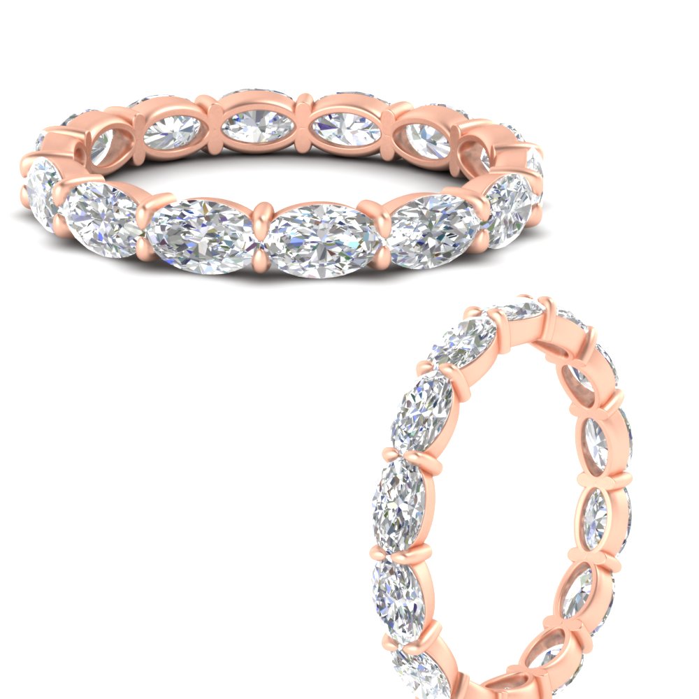 Oval Shape 5 Carat Sideways Diamond Band – Fascinating Diamonds