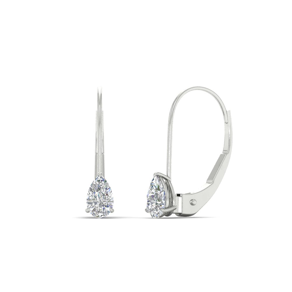Pear Shape 0.50 Carat Lever Back Studs Earring – Fascinating Diamonds