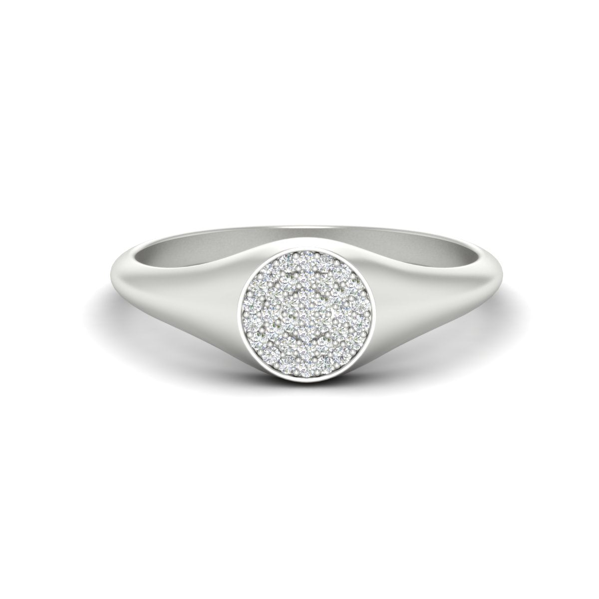 Pinky Disc Signet Ring – Fascinating Diamonds