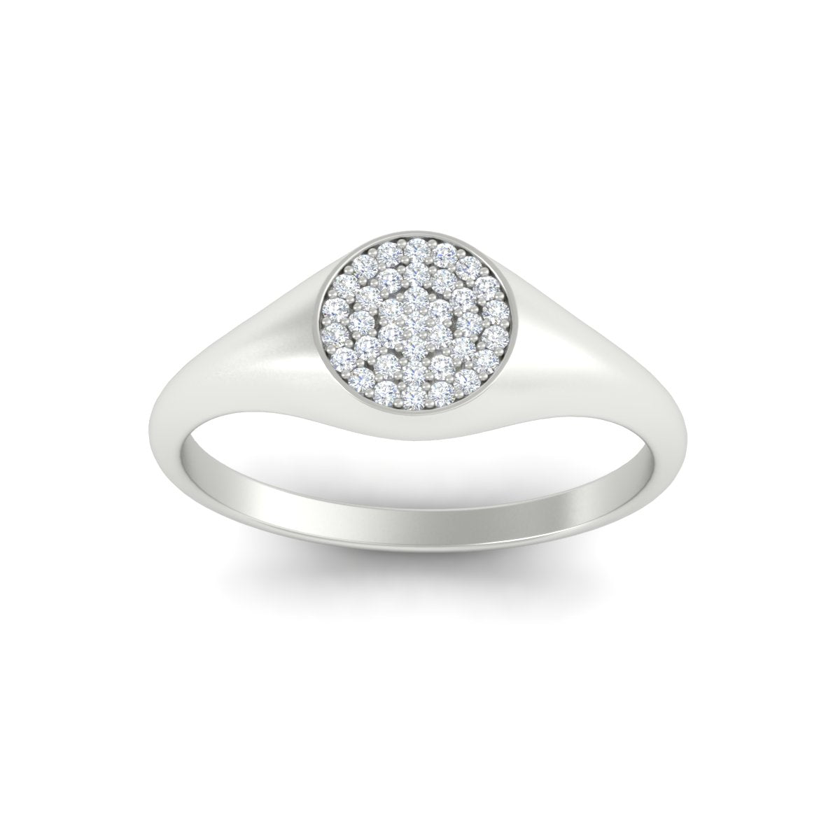 Pinky Disc Signet Ring – Fascinating Diamonds