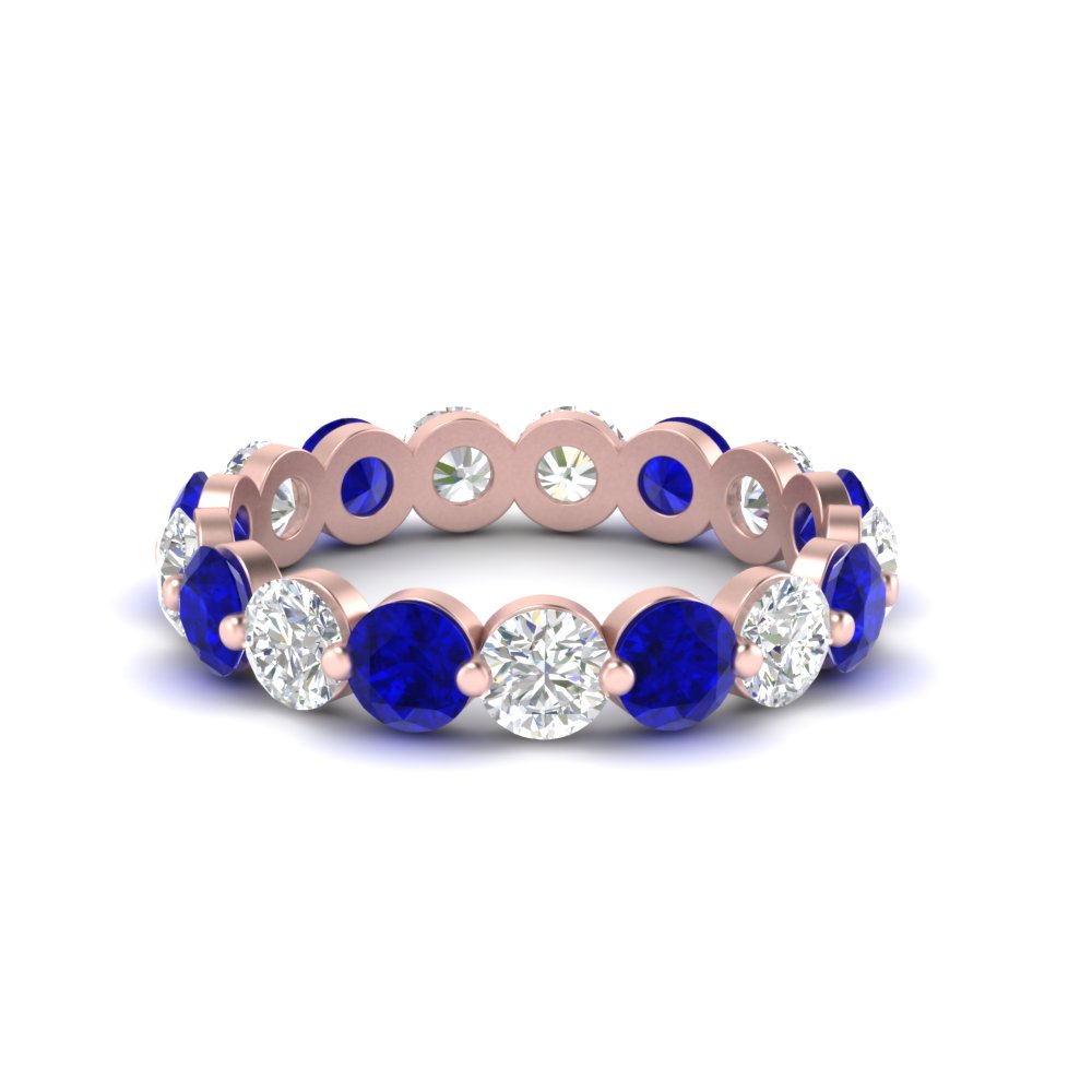Women's 3 Ct Round Cut Common Prong Eternity Ring – Fascinating Diamonds