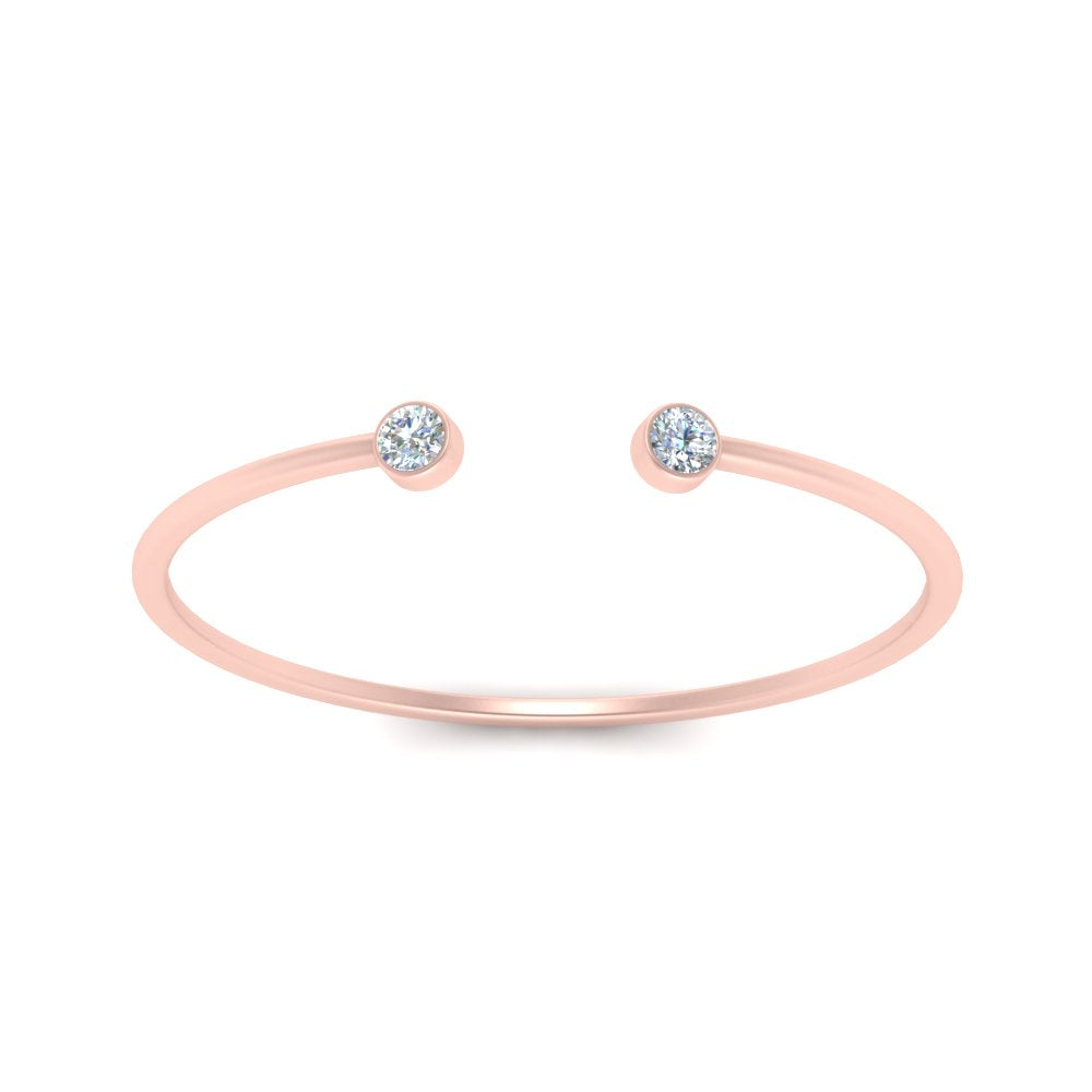 Round Minimalist Open Stacking Ring – Fascinating Diamonds