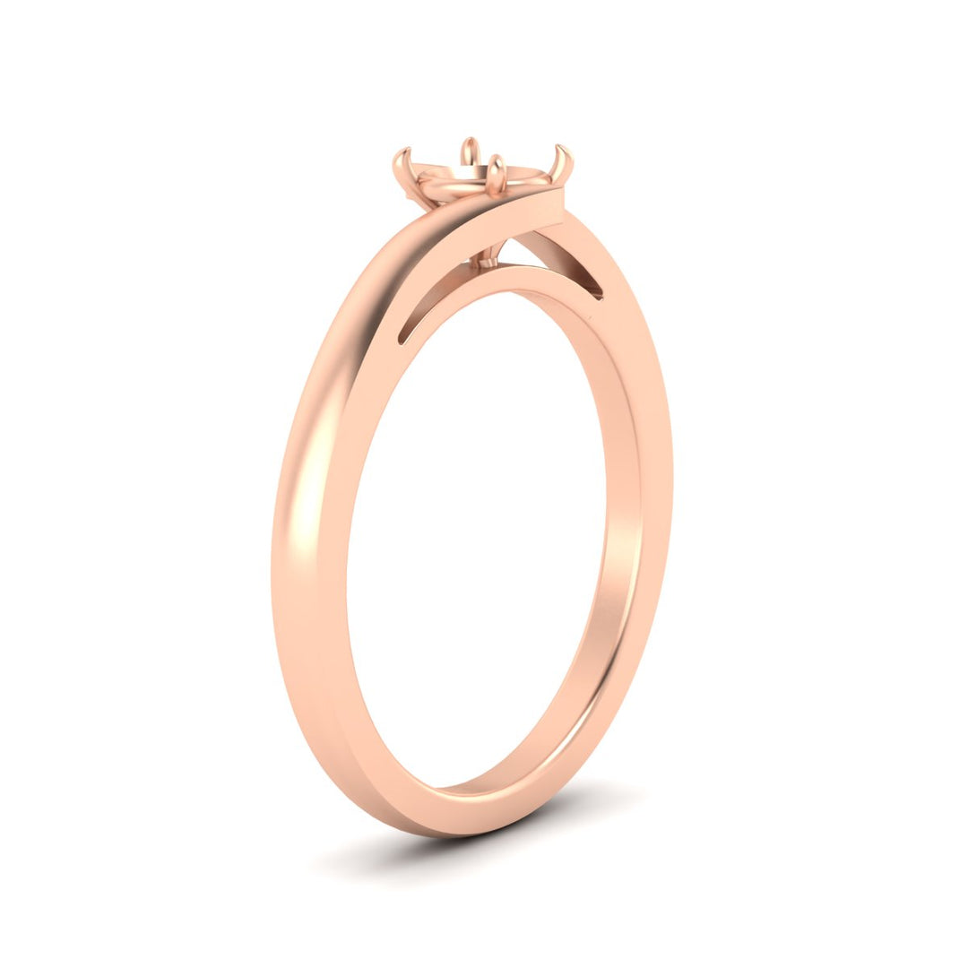 Semi Mount Twisted Shank Solitaire Engagement Ring – Fascinating Diamonds