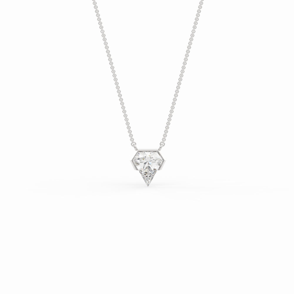 Shield Diamond Solitaire Pendant – Fascinating Diamonds