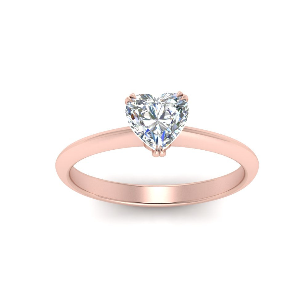Heart Shaped Solitaire Knife Edge Engagement Ring – Fascinating Diamonds