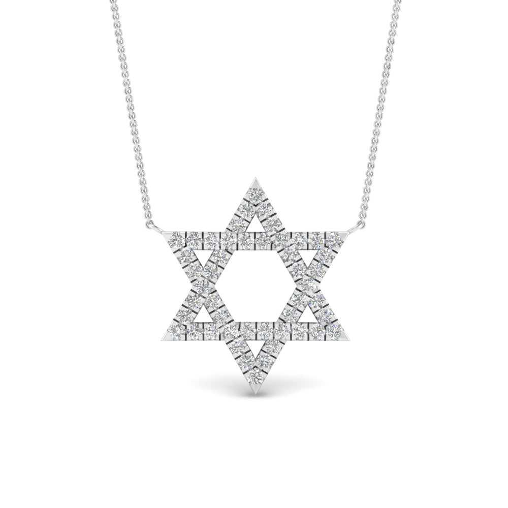 Star Of David Delicate Diamond Pendant – Fascinating Diamonds