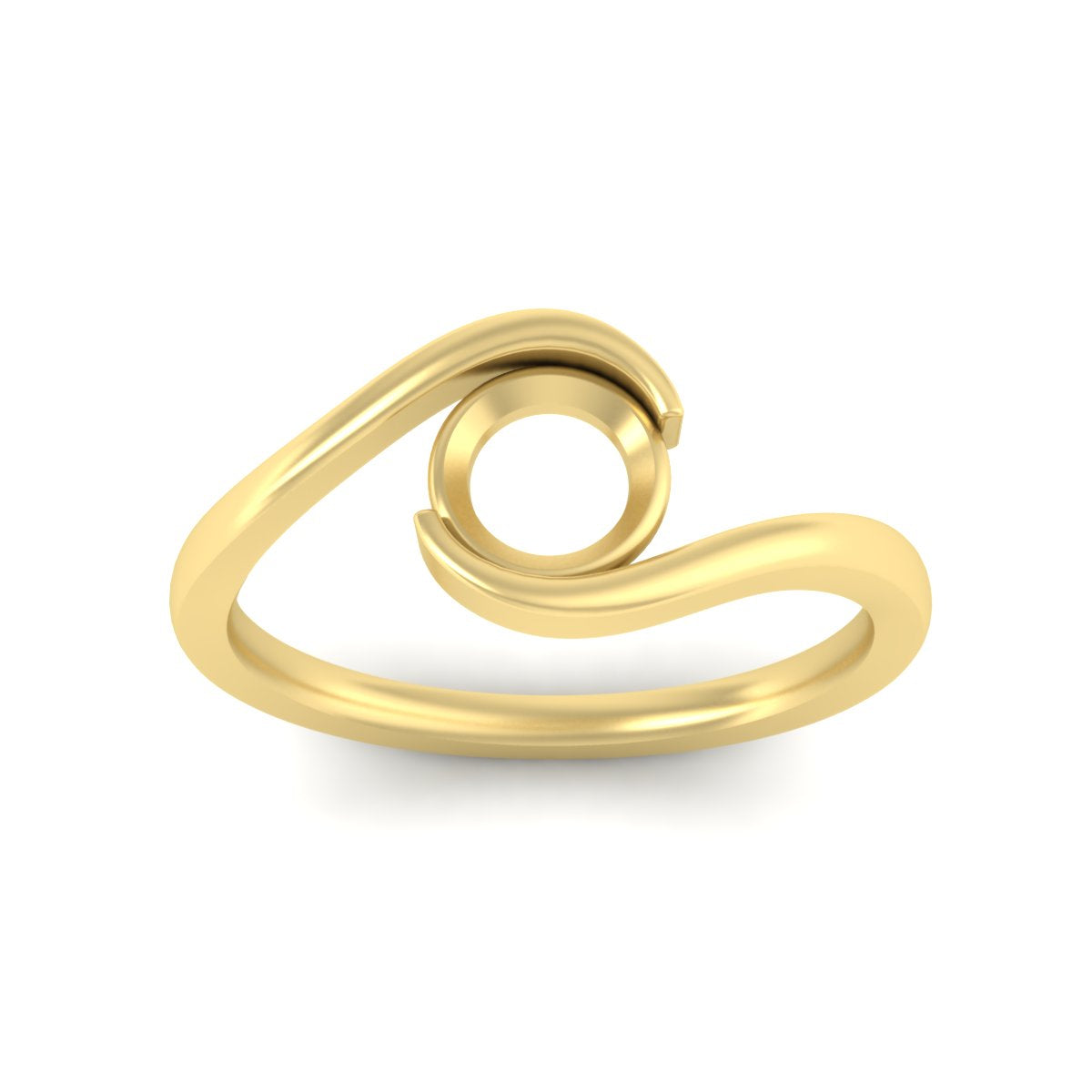 Swirl Semi Mount Solitaire Engagement Ring – Fascinating Diamonds