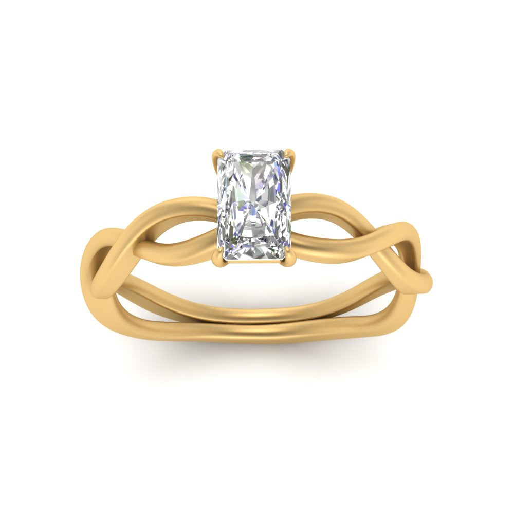 Infinity Twisted Solitaire Ring – Fascinating Diamonds